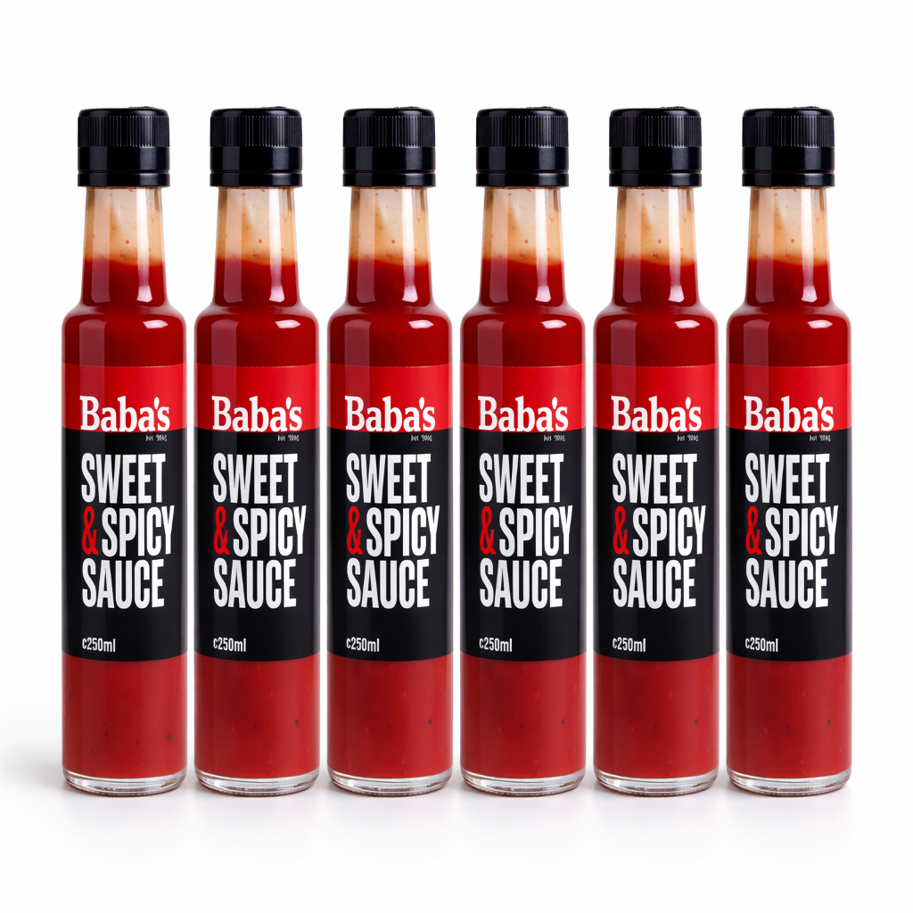 Baba’s Sauce – Sweet & Spicy Sauce (6 × 250ml Bottles) – Babas Sauce